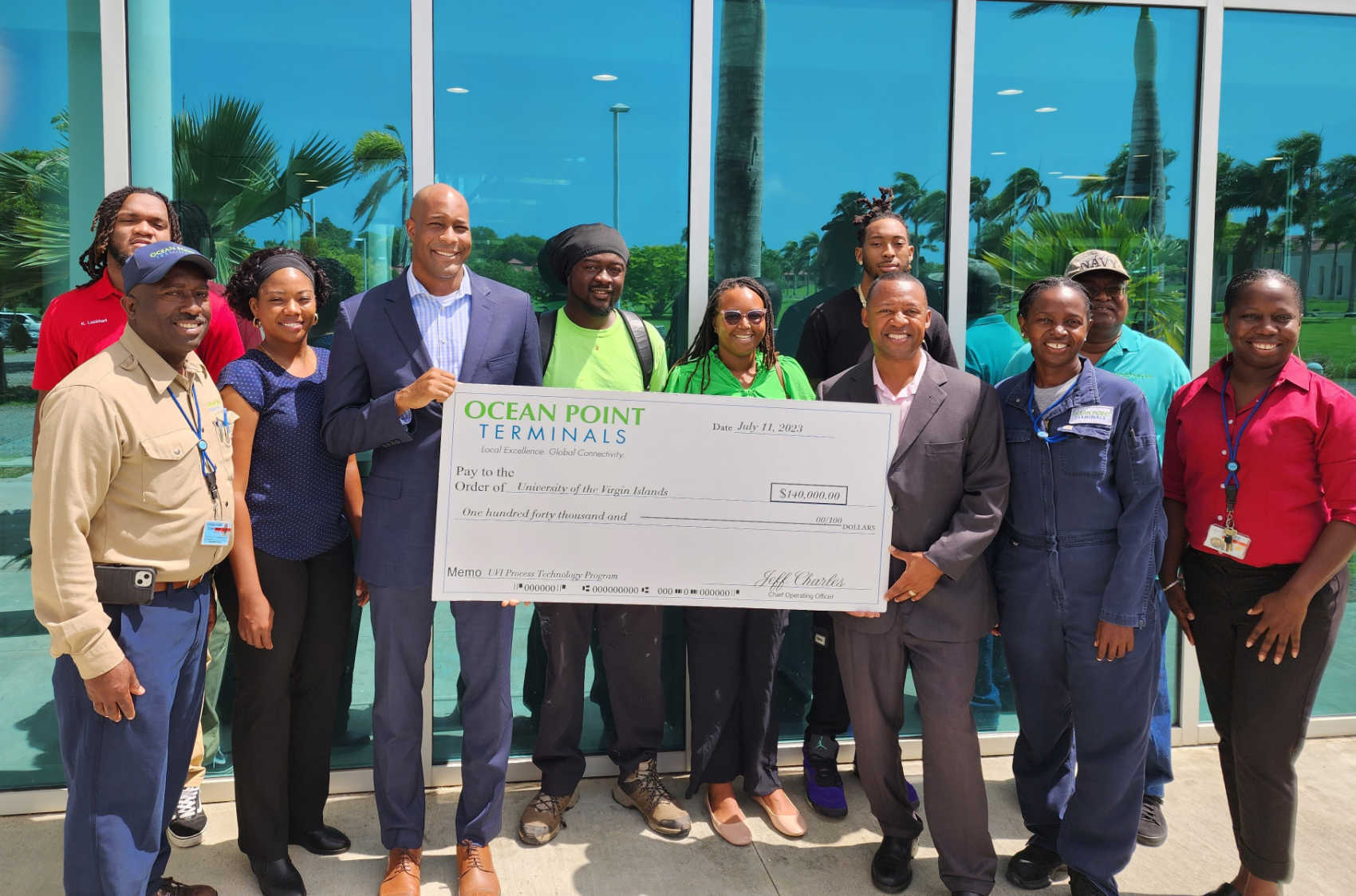 Ocean Point Terminals Donates $140K in Continued Support to UVI Process ...