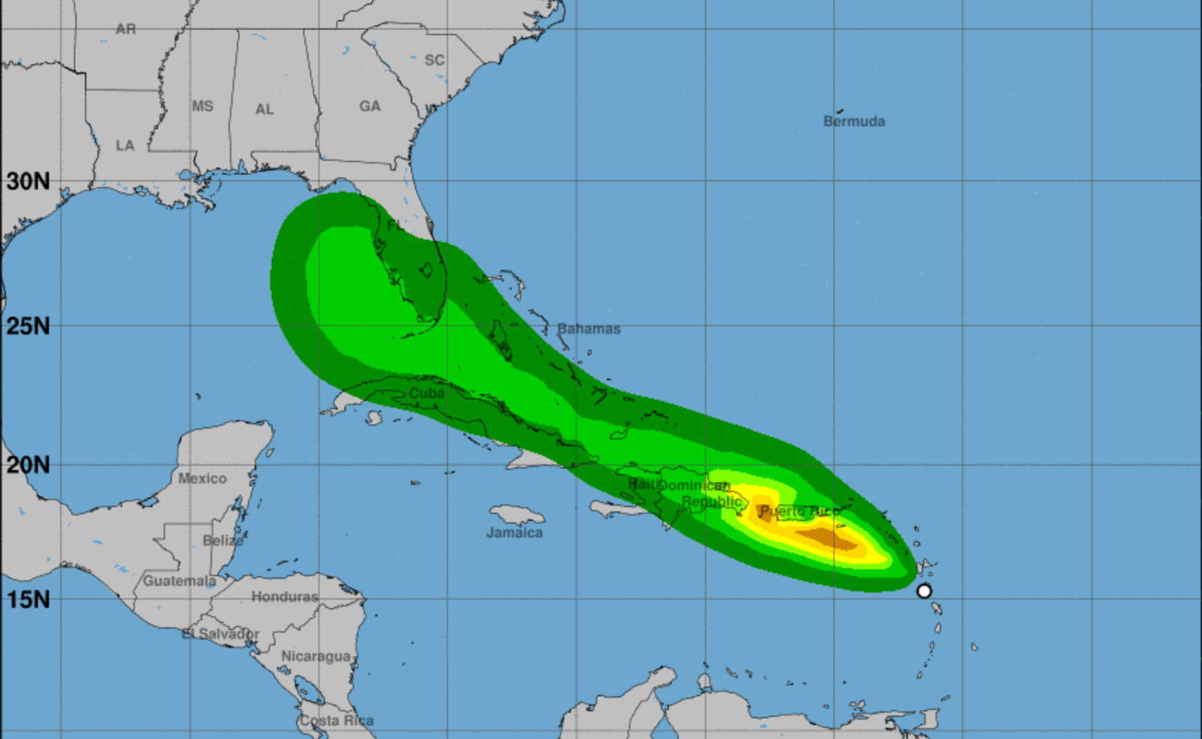 Tropical Storm Warning in Effect for USVI, Puerto Rico as Potential ...